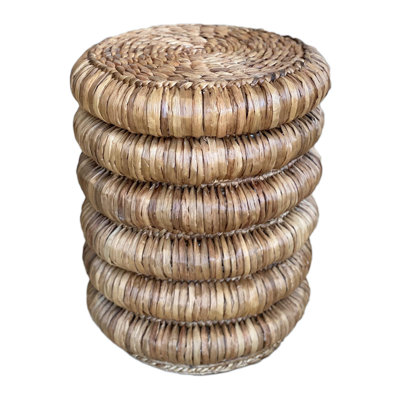 Woven Sol Side Table In Water Hyacinth | Perigold